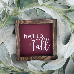 Hello Fall Farmhouse Sign - Fall Tiered Tray & Home Decor - Rust Orange ...