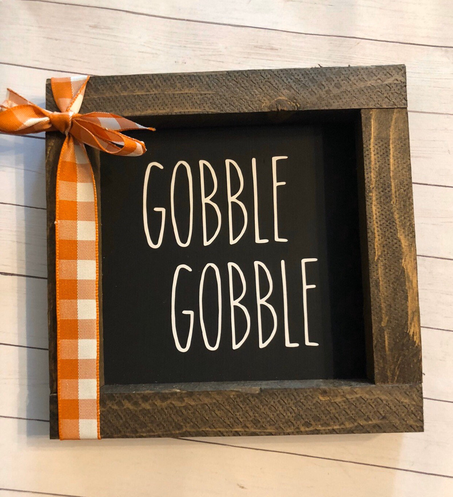 Gobble THanksgiving FArmhouse sign | Etsy