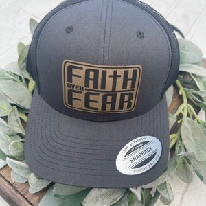 Faith Over Fear Trucker Cap - Adjustable Snapback Religious Cap ...