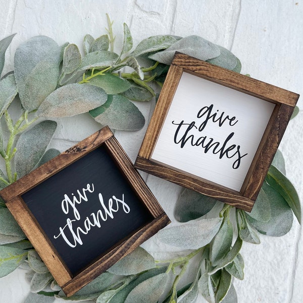 Give Thanks Sign - Etsy