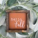 Hello Fall Farmhouse Sign - Fall Tiered Tray & Home Decor - Rust Orange ...