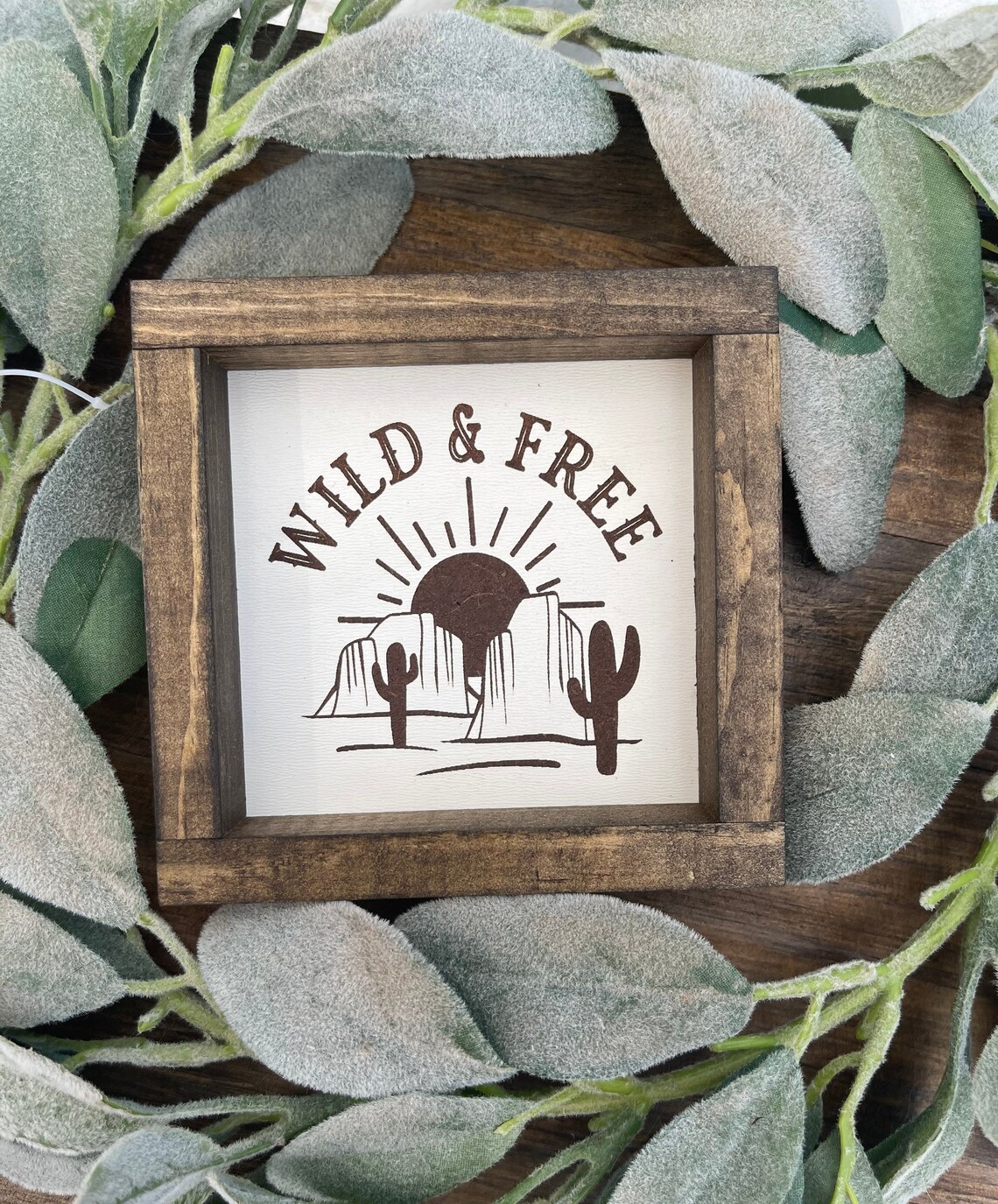 Wild and Free Western Decor Sign Southwest Landscape Cactus - Etsy