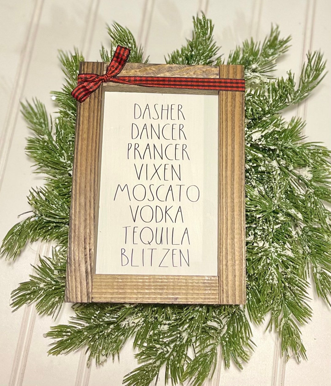 Funny Reindeer Alcohol Bar Christmas Decor Farmhouse Sign - Etsy