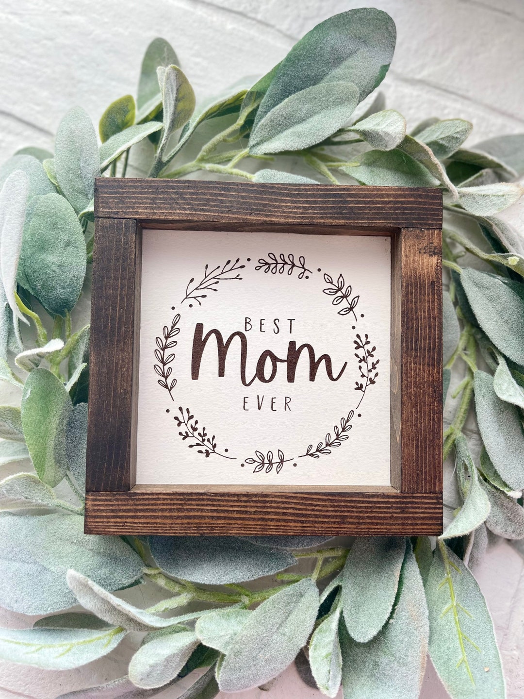 Best Mom Ever Engraved Wooden Sign Mother's Day Gift - Etsy