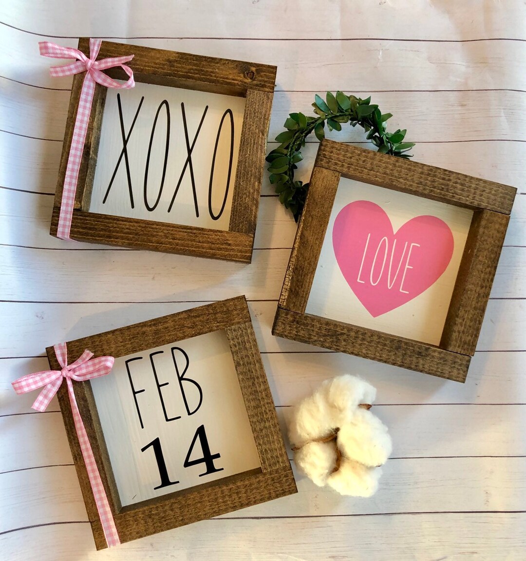 Set of 3 Mini Valentines Signs - Etsy