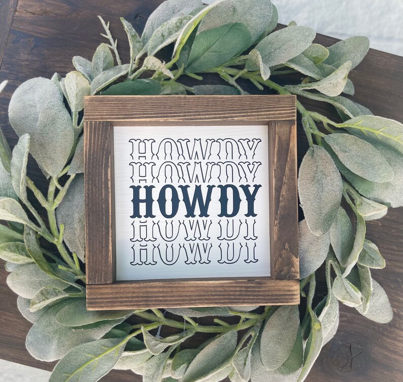 Howdy Howdy Howdy Sign Western Cowboy Decor Entryway Decor - Etsy