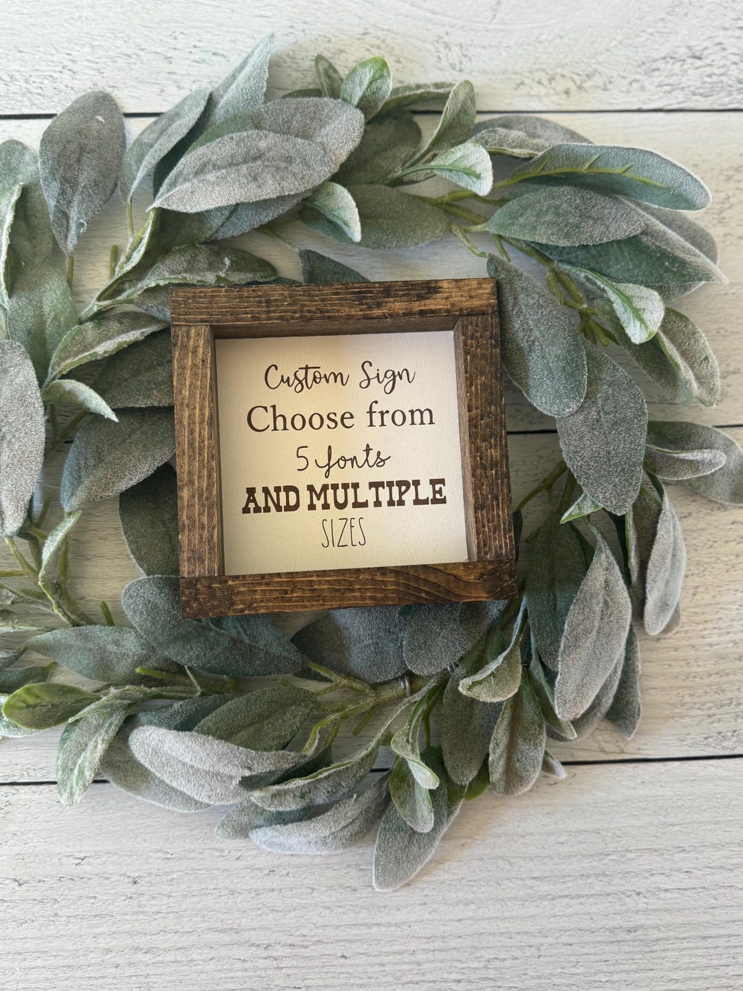 Custom Wooden Framed Sign - Write Your Own Words Plaque - Etsy