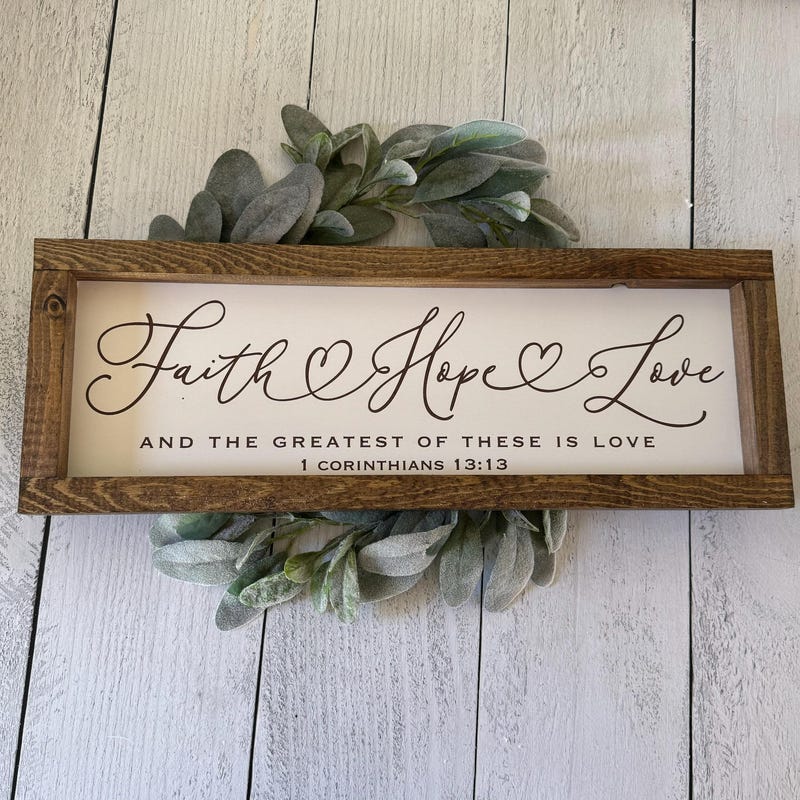 Faith Hope and Love Plaques - Etsy
