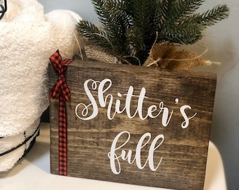 Funny Christmas Shitters Full Bathroom Sign Holiday Shitters - Etsy