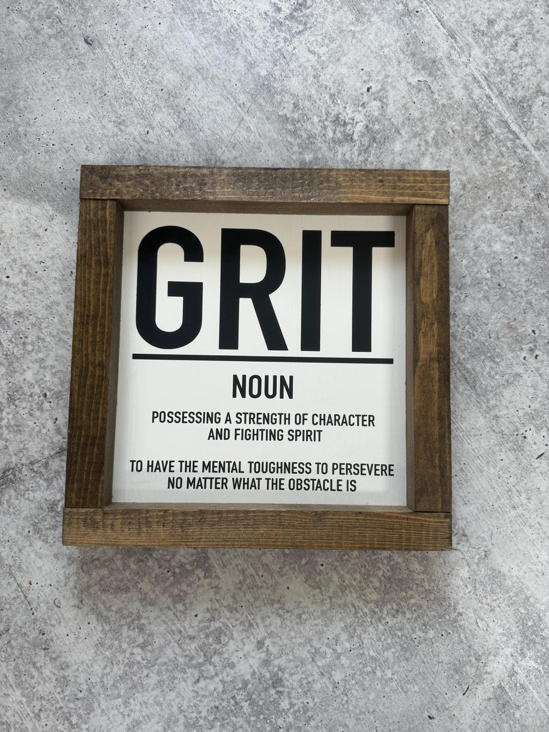 Grit Farmhouse Motivational Sign - Boys Inspirational Room Decor - Etsy