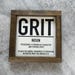 Grit Farmhouse Motivational Sign - Boys Inspirational Room Decor - Etsy