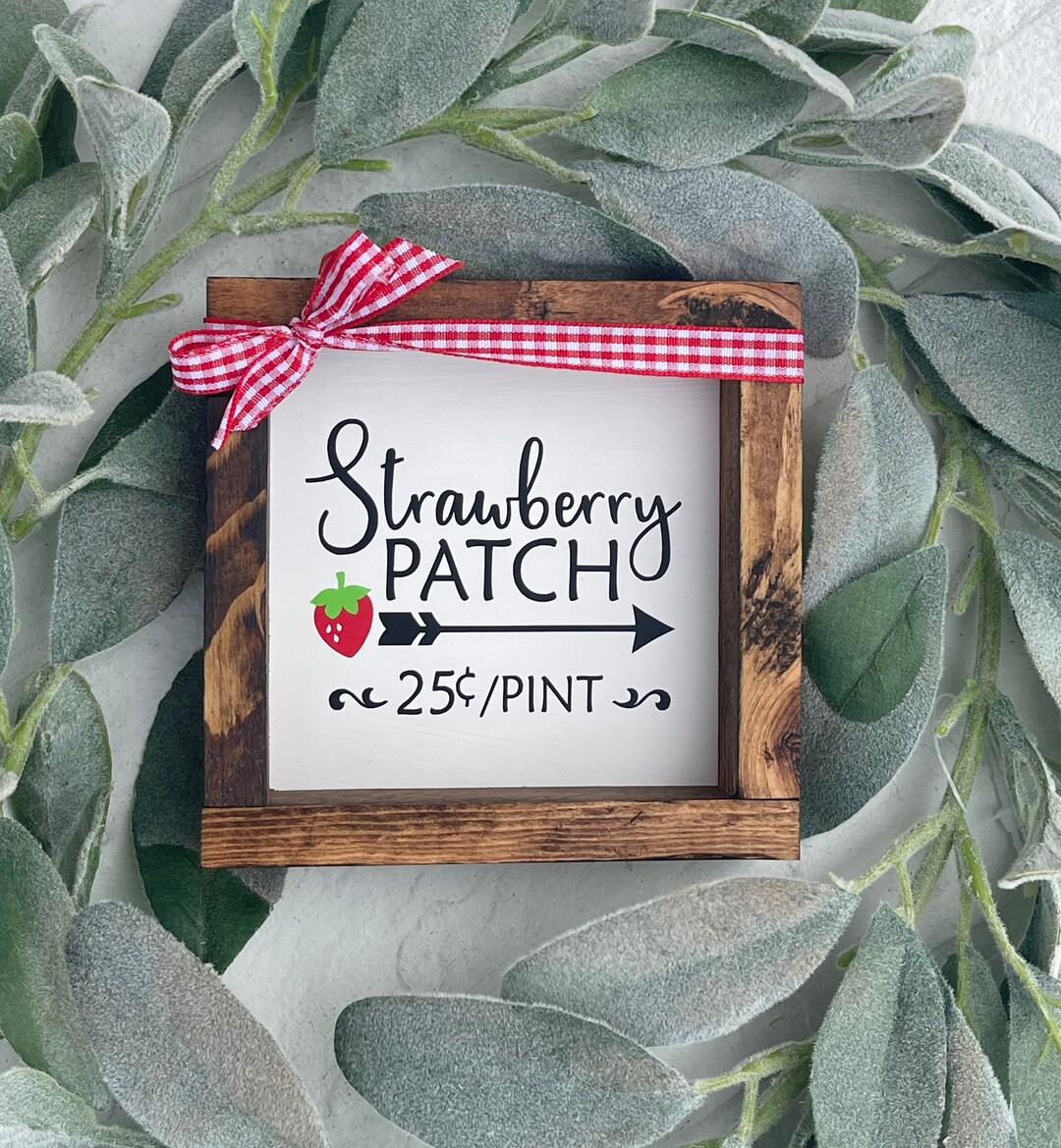 Strawberry Patch Farmhouse Sign Strawberry Tiered Tray Berry Summer ...