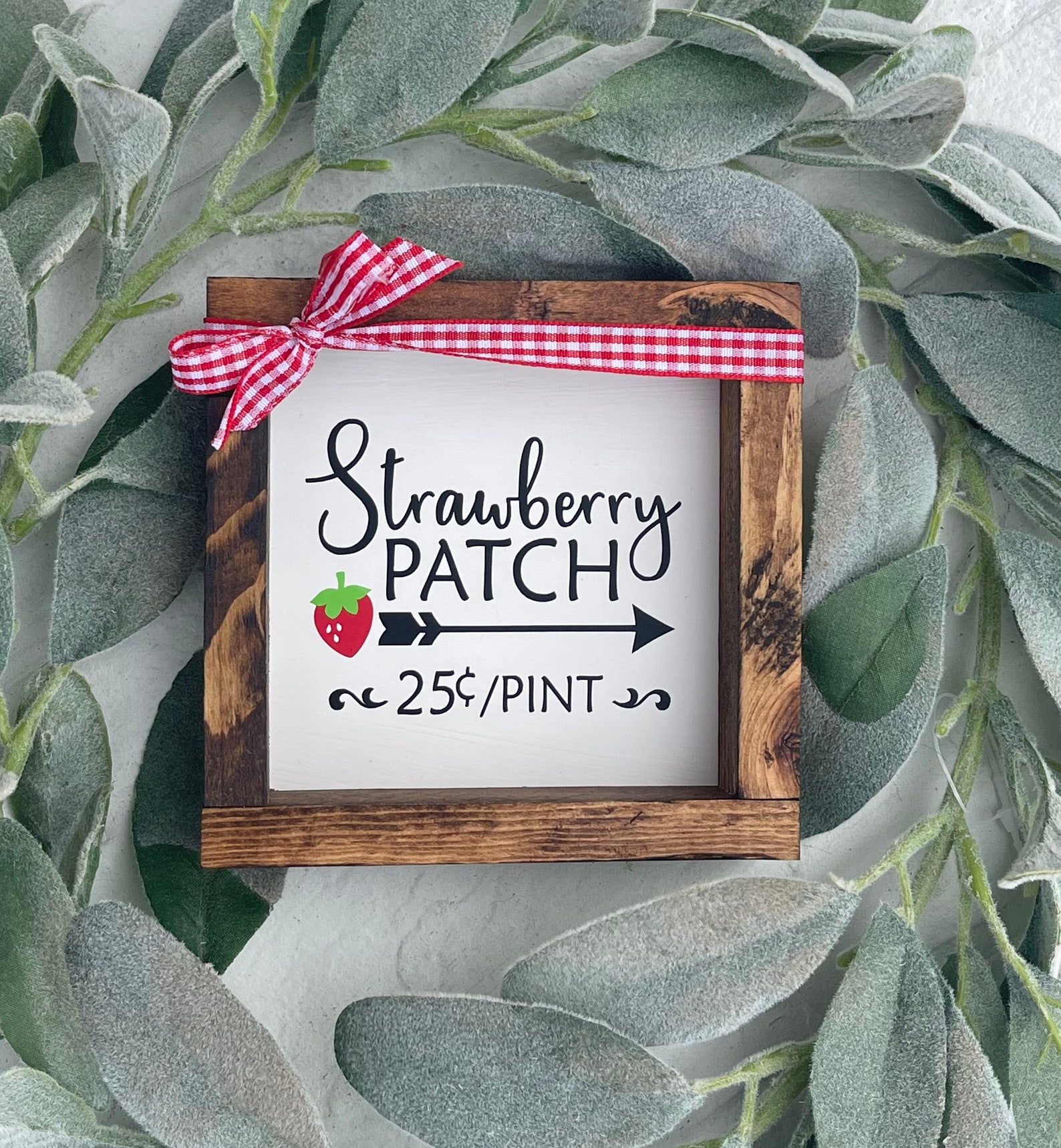 Strawberry Patch Farmhouse Sign Strawberry Tiered Tray Berry Summer ...