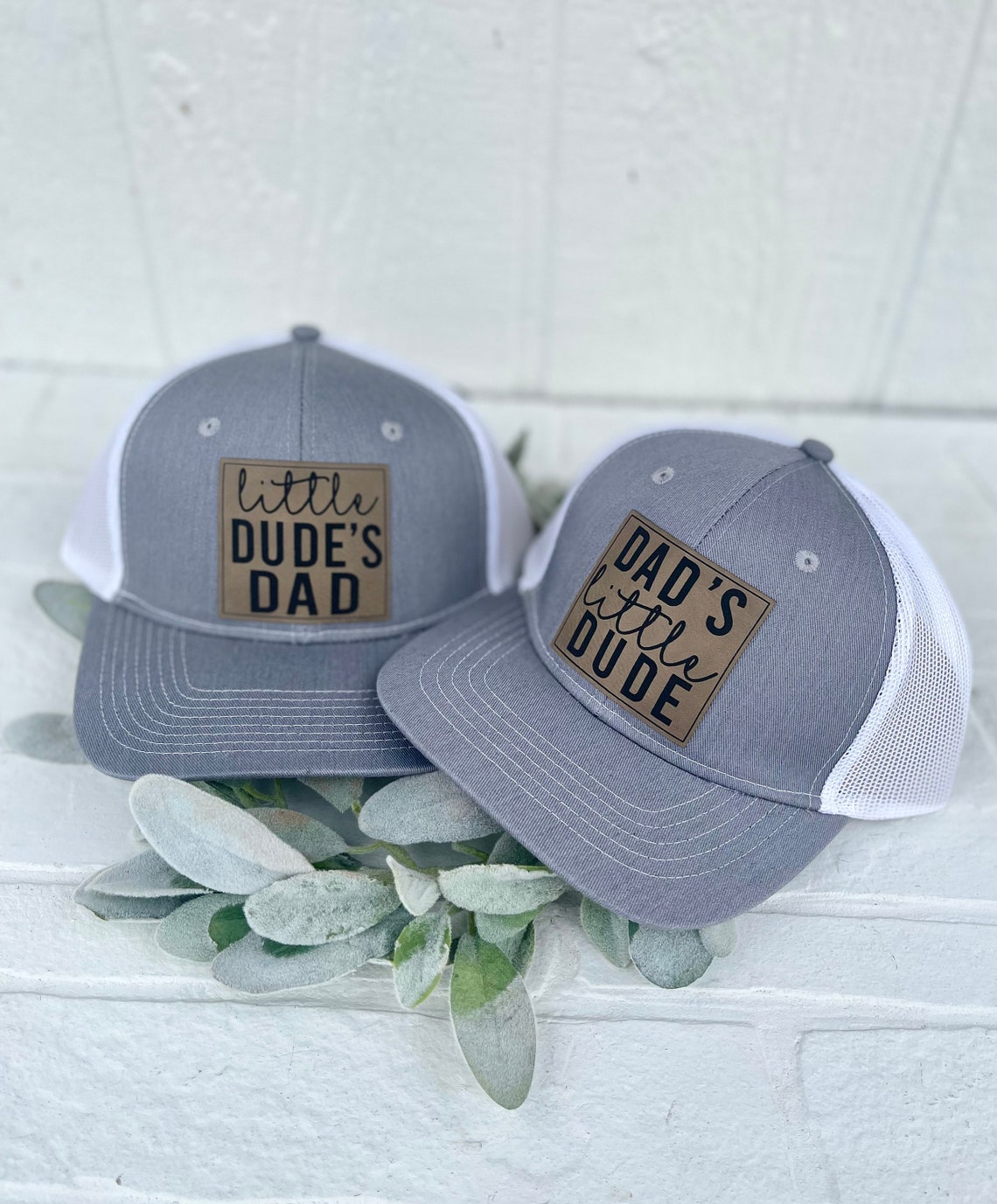 Matching Dad Hats - Dad's Little Dude - Little Dude's Dad - Dude ...