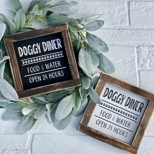 Doggy Diner Farmhouse Decor Dog Puppy Food Sign Dog Food - Etsy