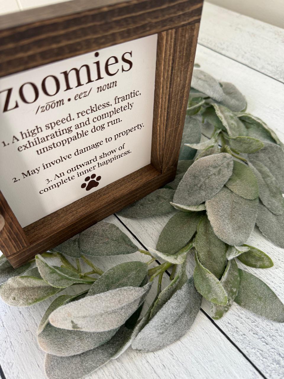 Zoomies Dog Definition Sign Funny Pet Wall Decor - Etsy
