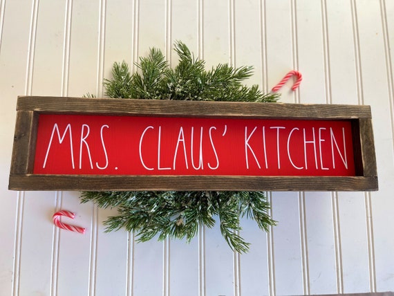 Mrs. Claus' Kitchen Farmhouse Decor Sign | Etsy