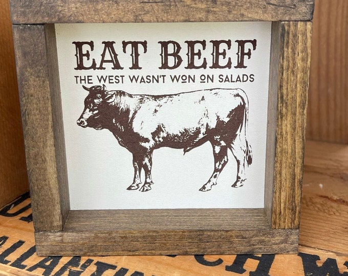 Eat More Beef Sign - Etsy