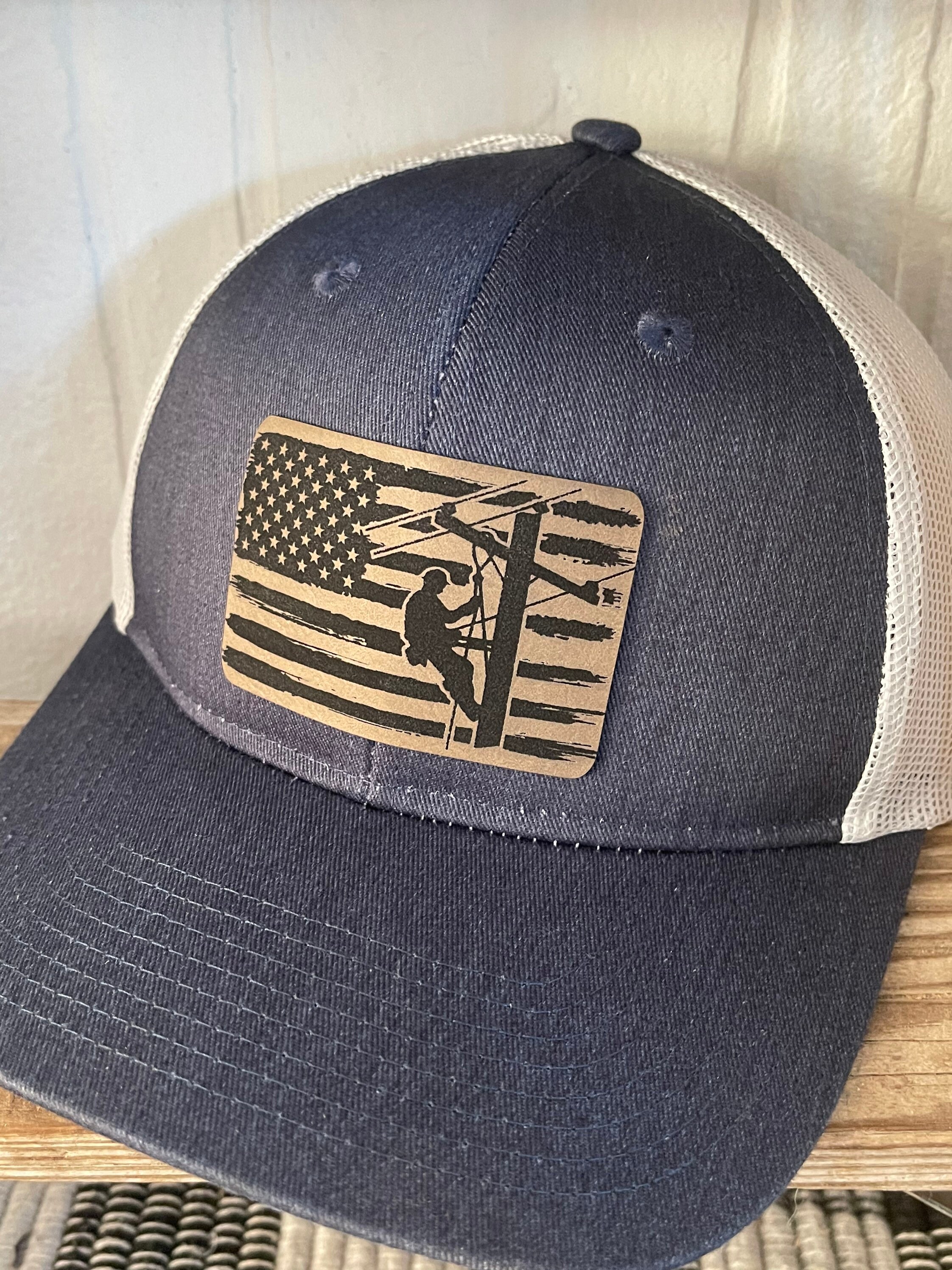 American Flag Lineman Hat Lineman Gift Snapback Trucker Hat - Etsy