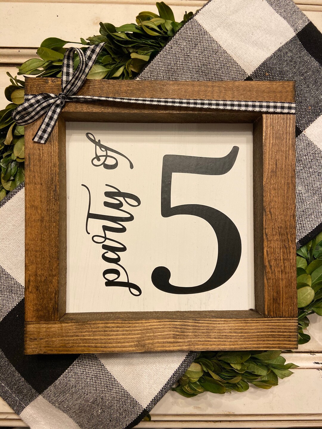 Party of 3 4 5 6 7 8 Farmhouse Family Sign Gallery Wall Decor - Etsy