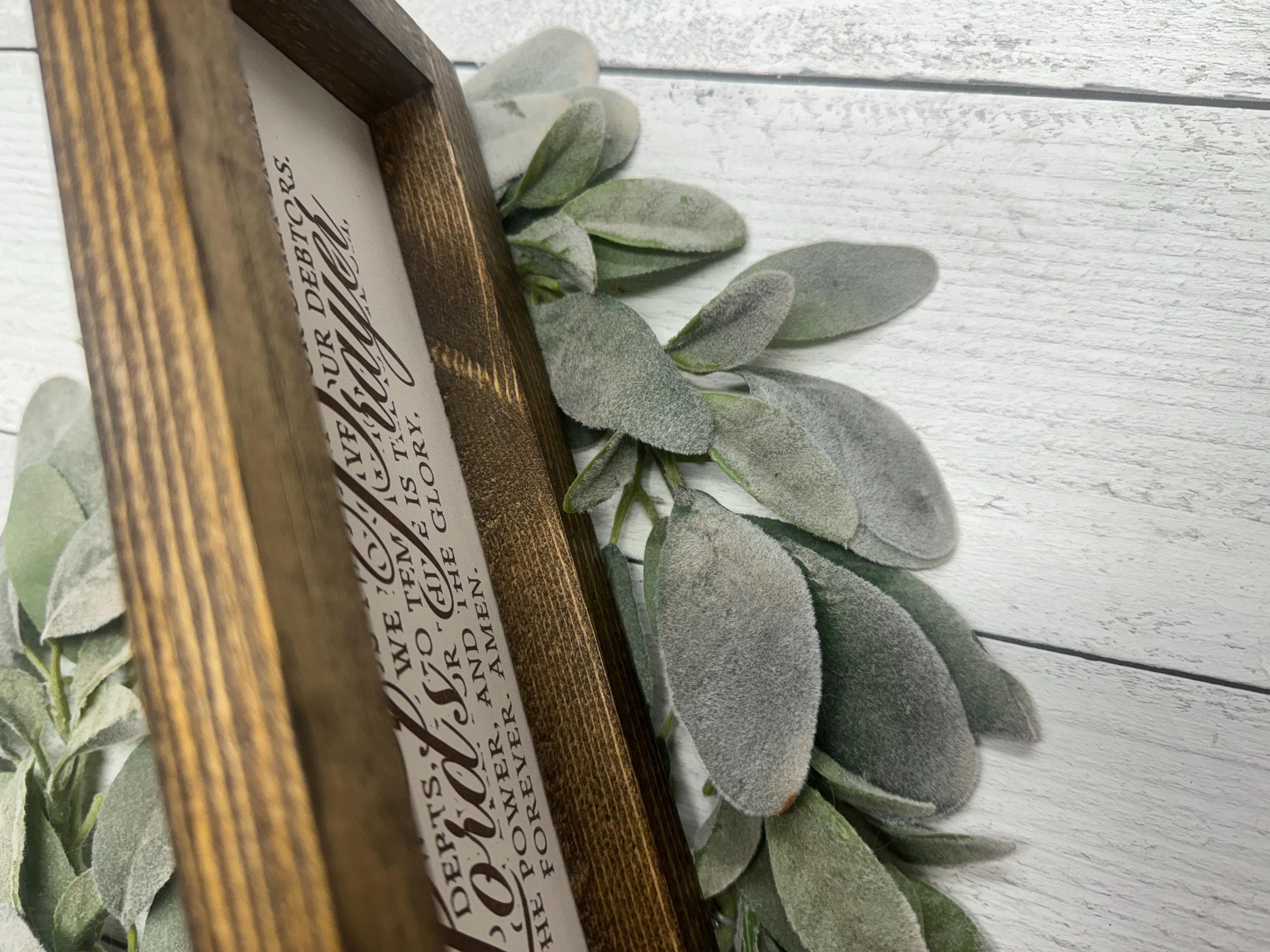 The Lord's Prayer Wooden Christian Wall Art Decor, Farmhouse Style ...