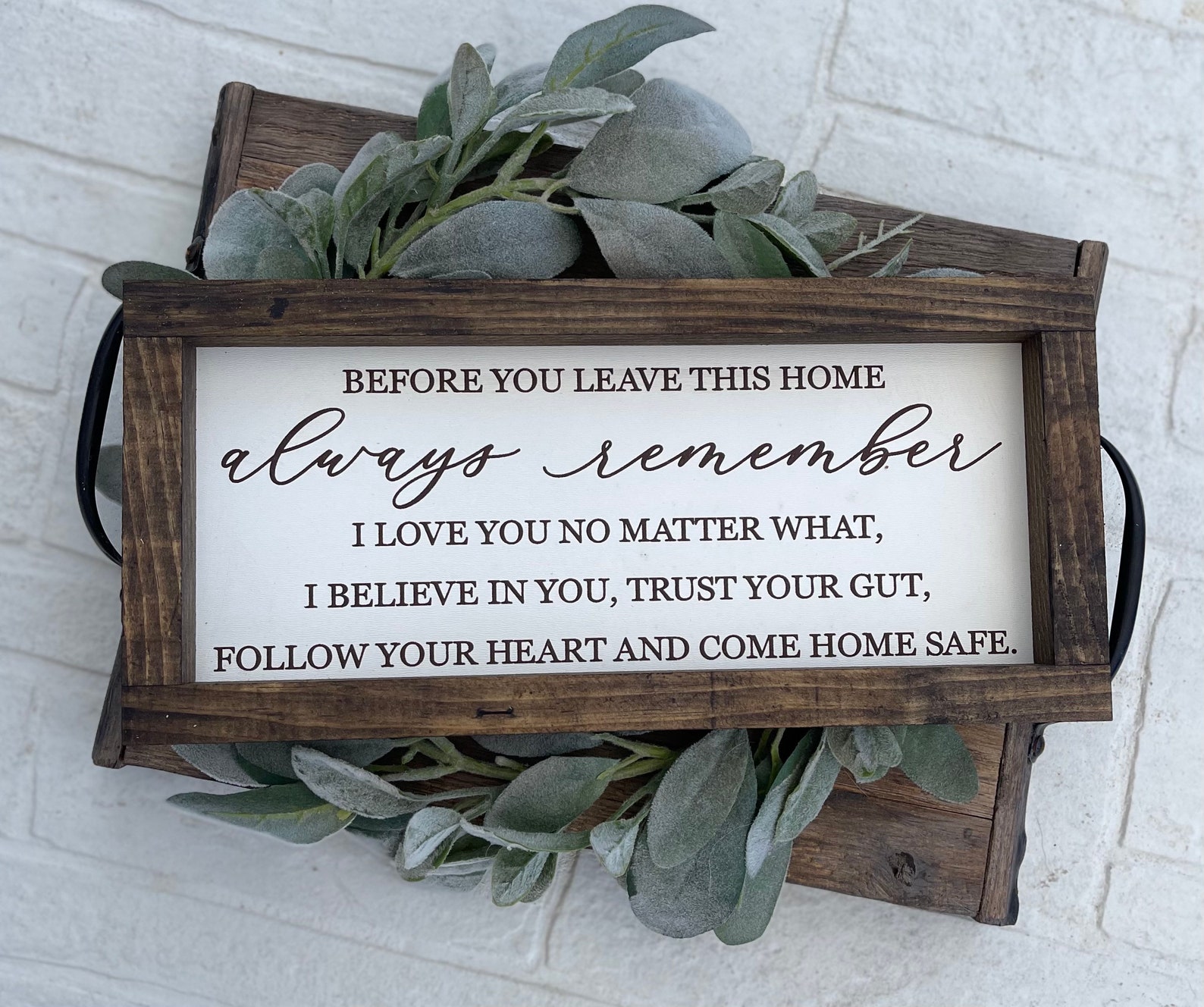 Always Remember Before You Leave Farmhouse Decor Sign - Entryway Sign ...