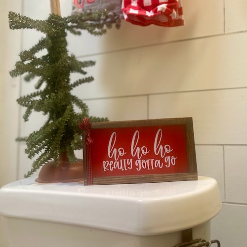 Ho Ho Ho Kids Cute Funny Bathroom Christmas Decor Sign White - Etsy