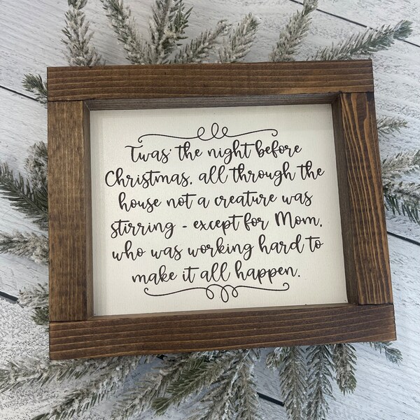 Not a Creature Was Stirring Sign - Etsy