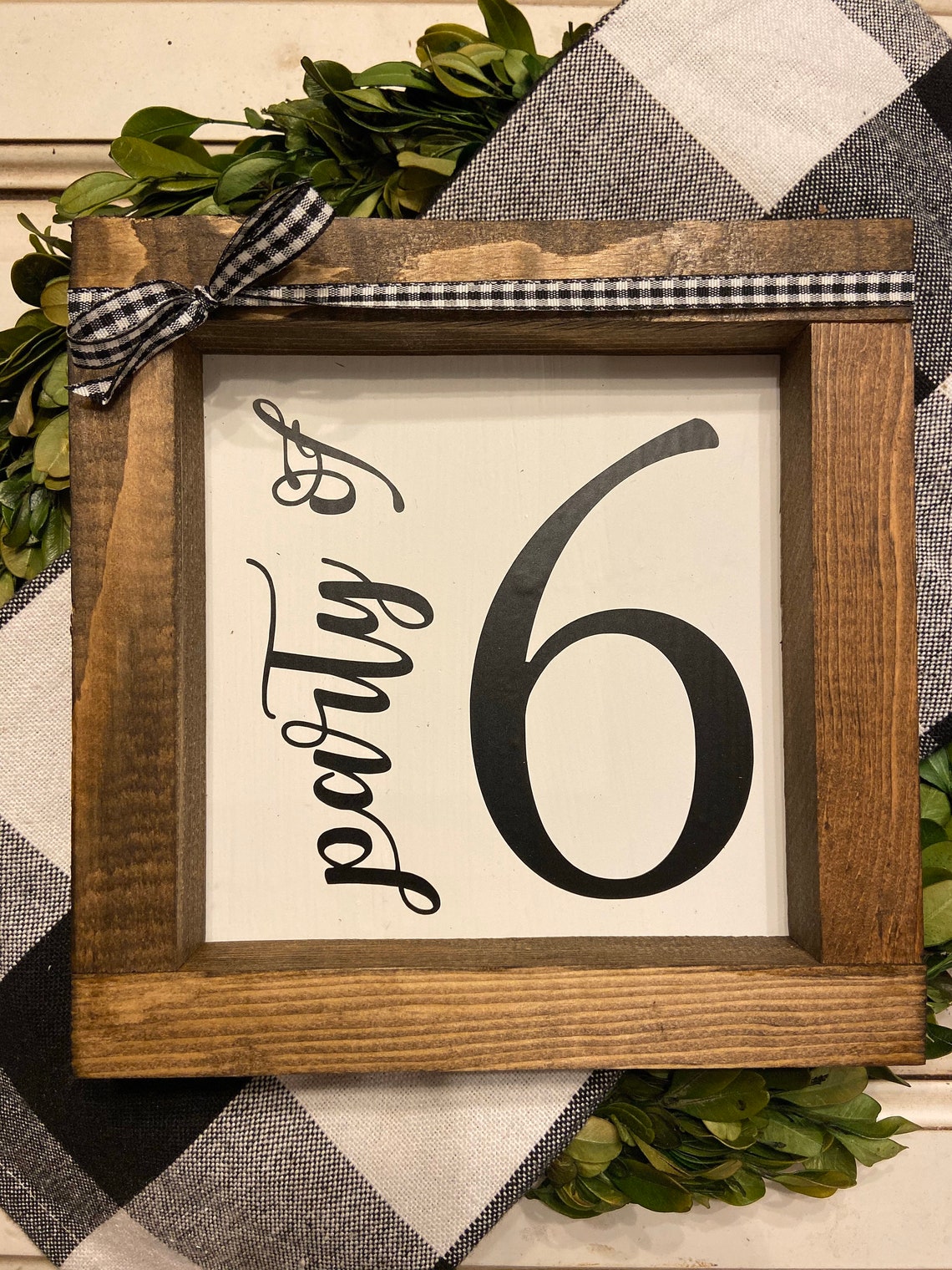 Party of 3 4 5 6 7 8 Farmhouse Family Sign Gallery Wall - Etsy