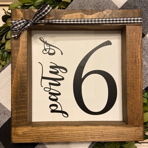 Party of 3 4 5 6 7 8 Farmhouse Family Sign - Gallery Wall Decor - Etsy