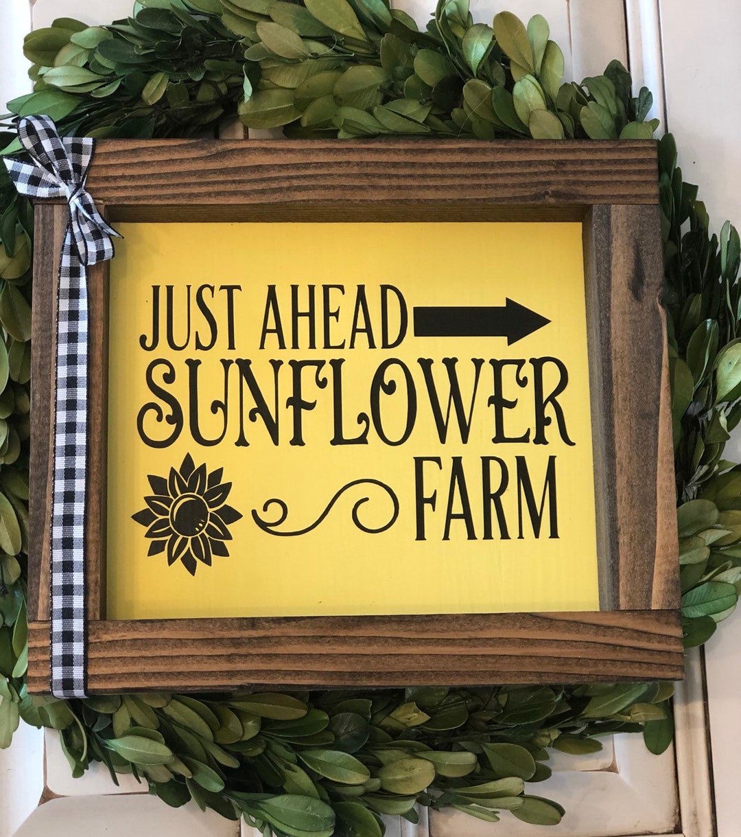 Yellow Sunflower Farmhouse Decor Sign- Fall, Spring, Summer Yellow ...