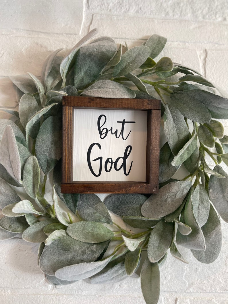 But God Wooden Sign Christian Wall Decor - Etsy