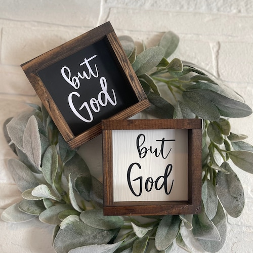 But God Wooden Sign Christian Wall Decor - Etsy