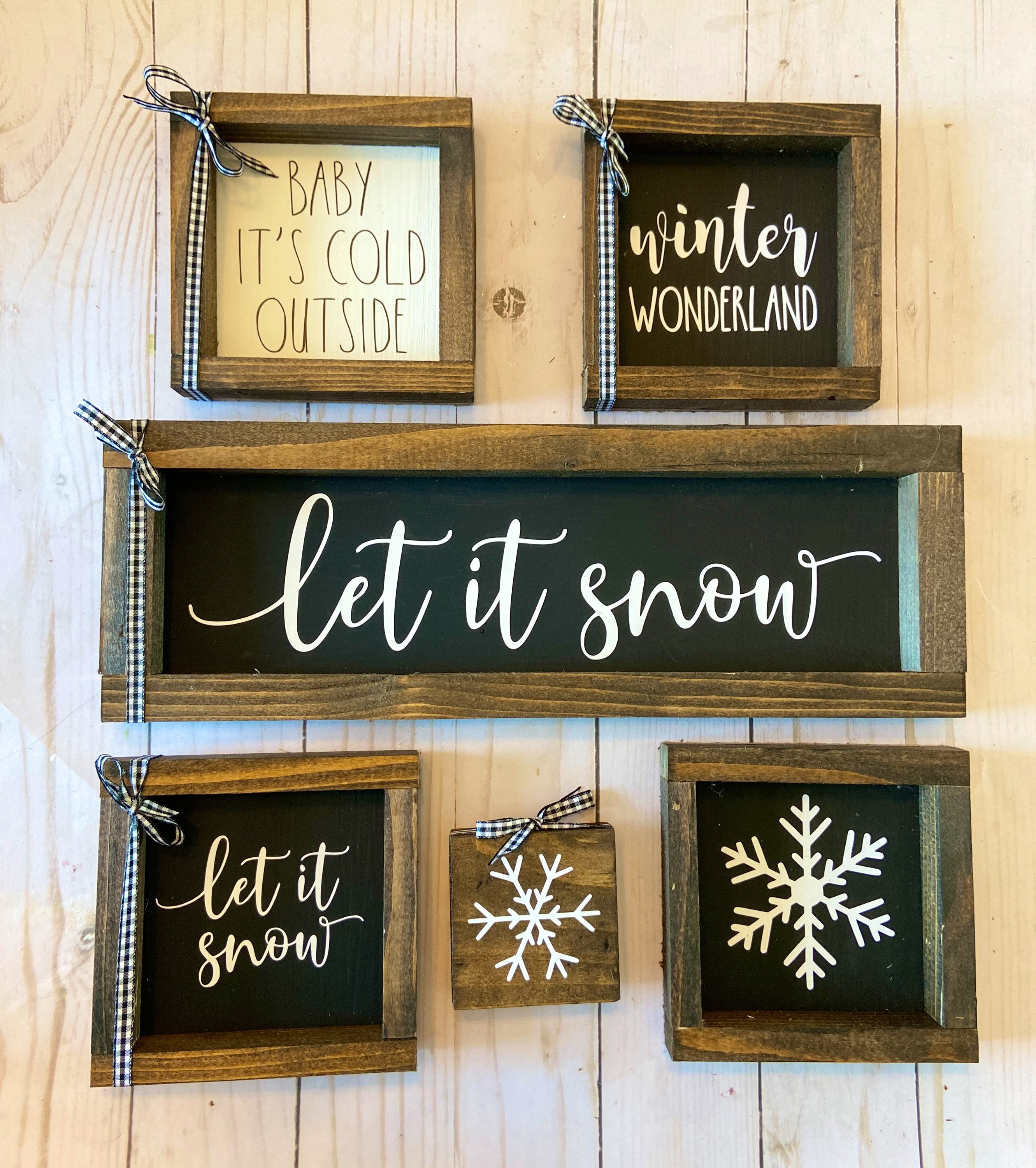 Farmhouse Winter Decor Signs - Etsy