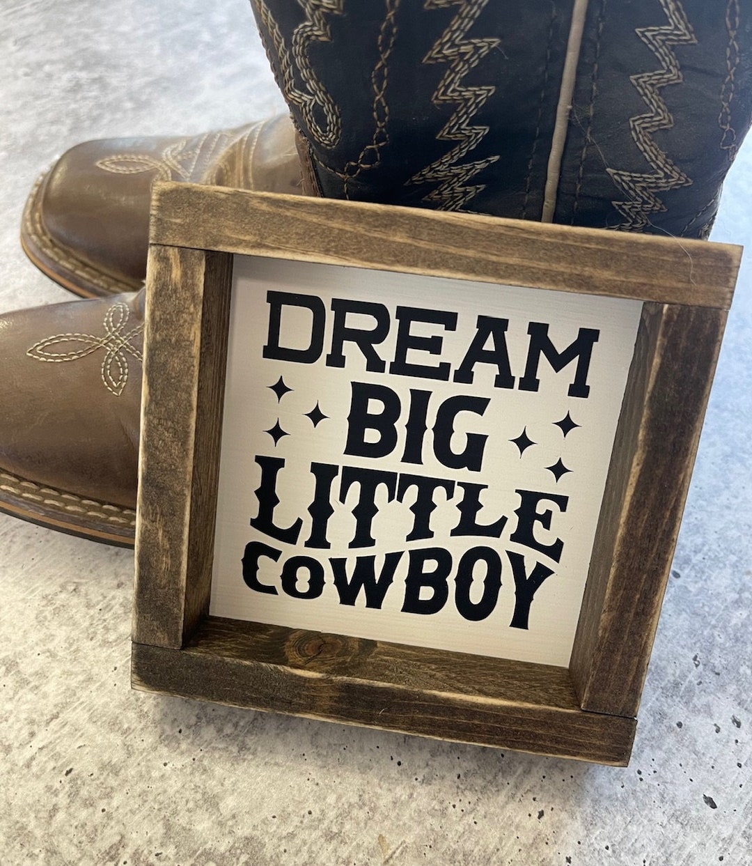 Dream Big Little Cowboy Western Nursery Sign Decor - Etsy