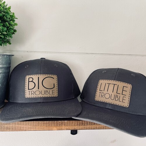 Little Trouble Big Trouble Hat Set Father Son Matching - Etsy