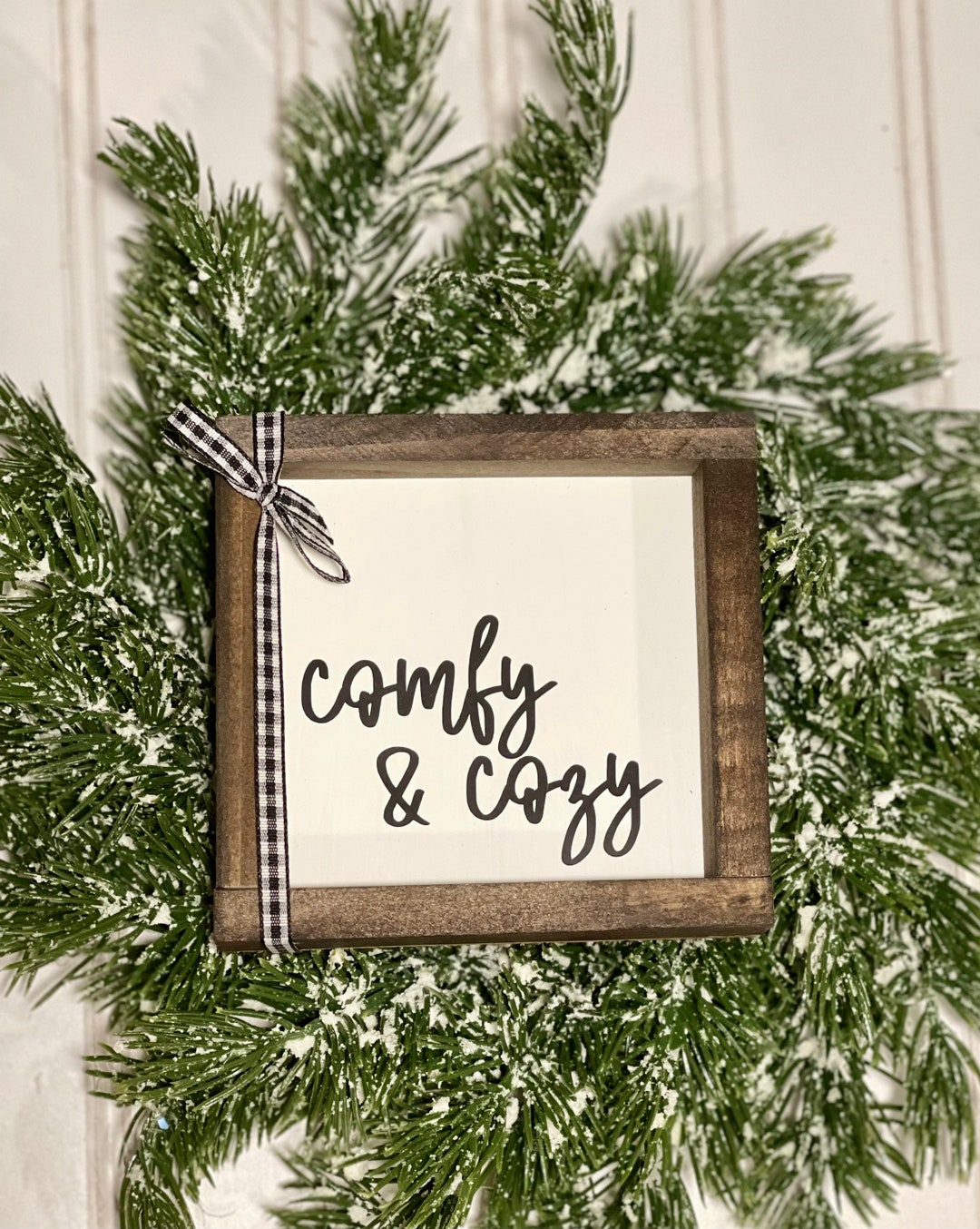 Comfy & Cozy Farmhouse Winter Decor Christmas Sign - Etsy