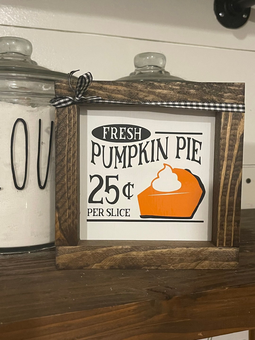 Pumpkin Pie Farmhouse Style Thanksgiving Fall Decor Sign - Etsy