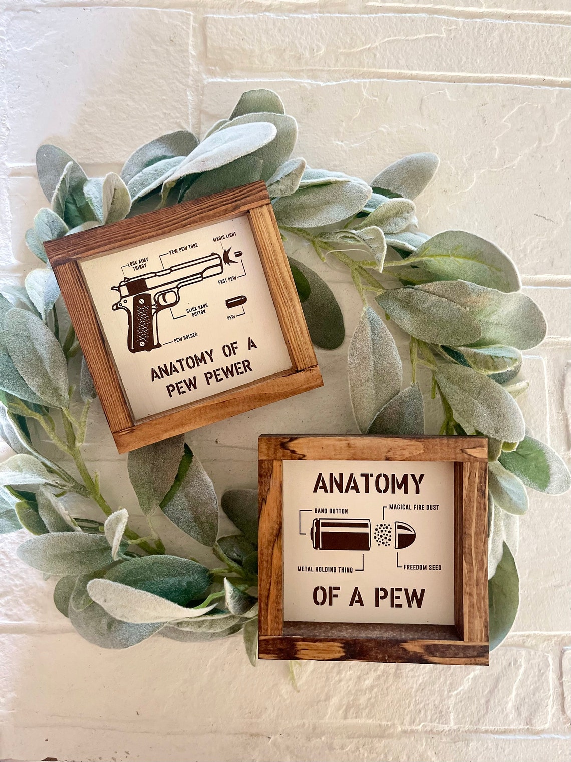 Anatomy of a Pew - Anatomy of a Pew Pewer Individual or Mini Sized Sign ...