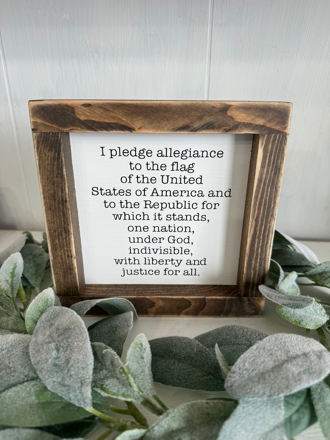 I Pledge Allegiance to the Flag Farmhouse Home Decor Patriotic Sign - Etsy