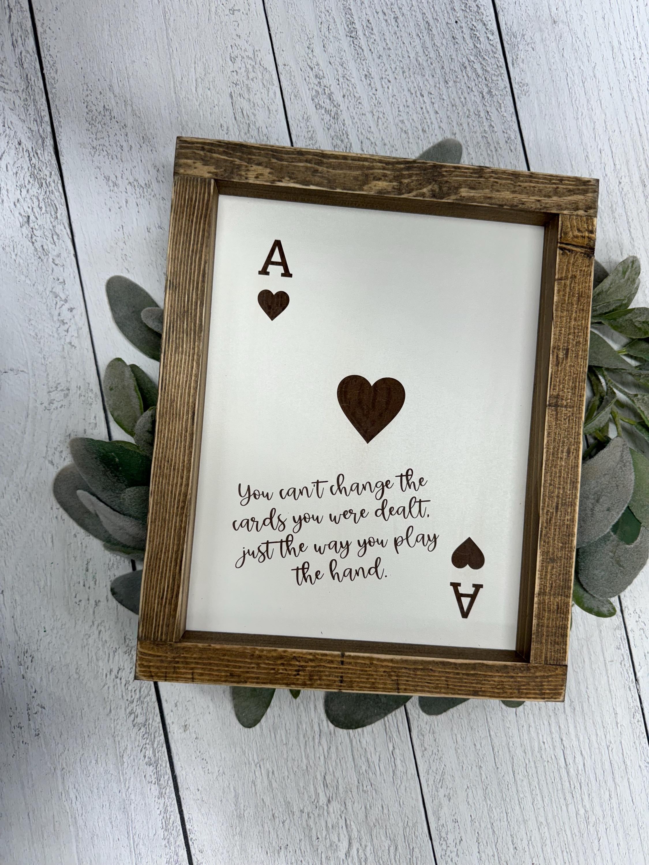 Rustic Ace of Hearts Inspirational Sign - Etsy