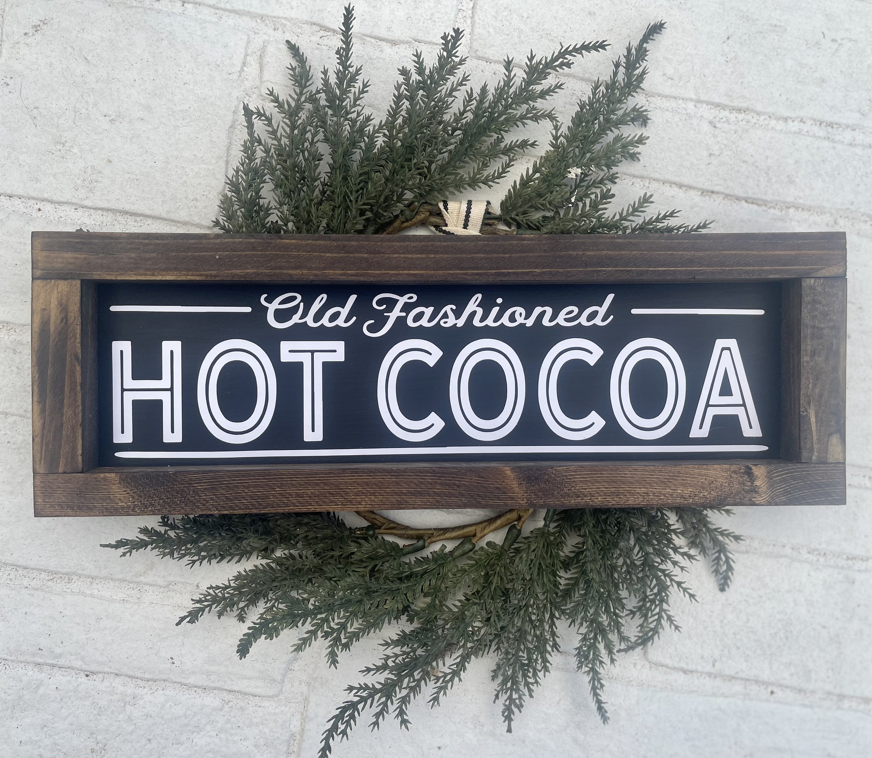 Old Fashioned Hot Cocoa Sign - Farmhouse Hot Chocolate Bar Decor - Etsy