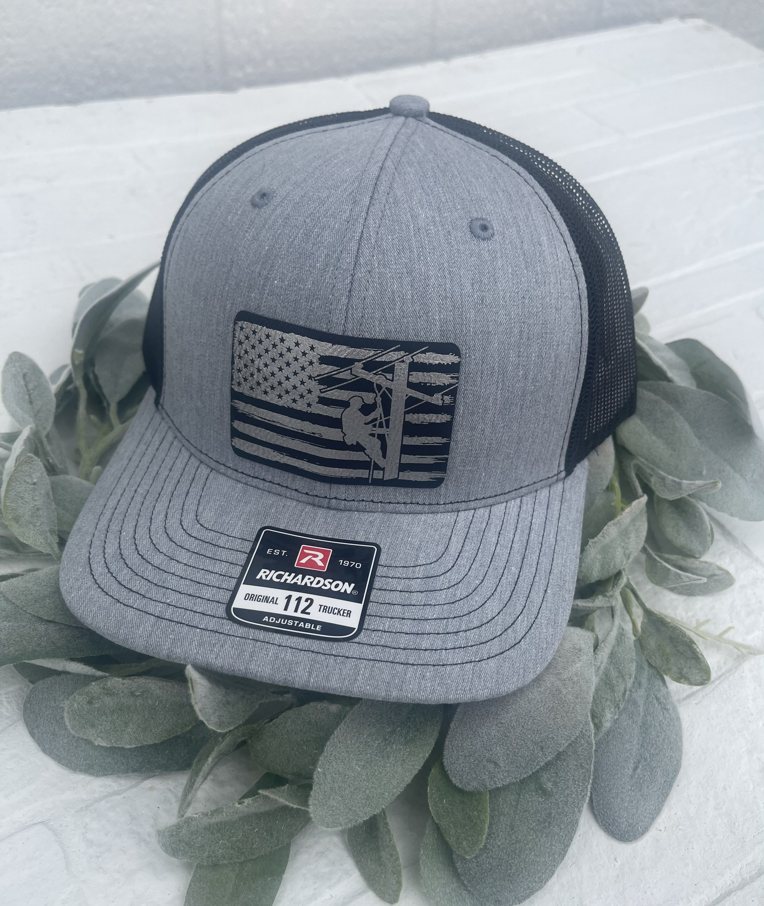 Lineman Flag Patch Hat - Richardson 112 Lineman Hat - Lineman Gift - Etsy