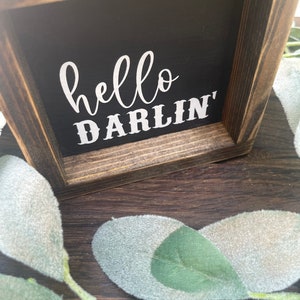 Hello Darlin' Rustic Farmhouse Wooden Decor - Western Decor - Master ...