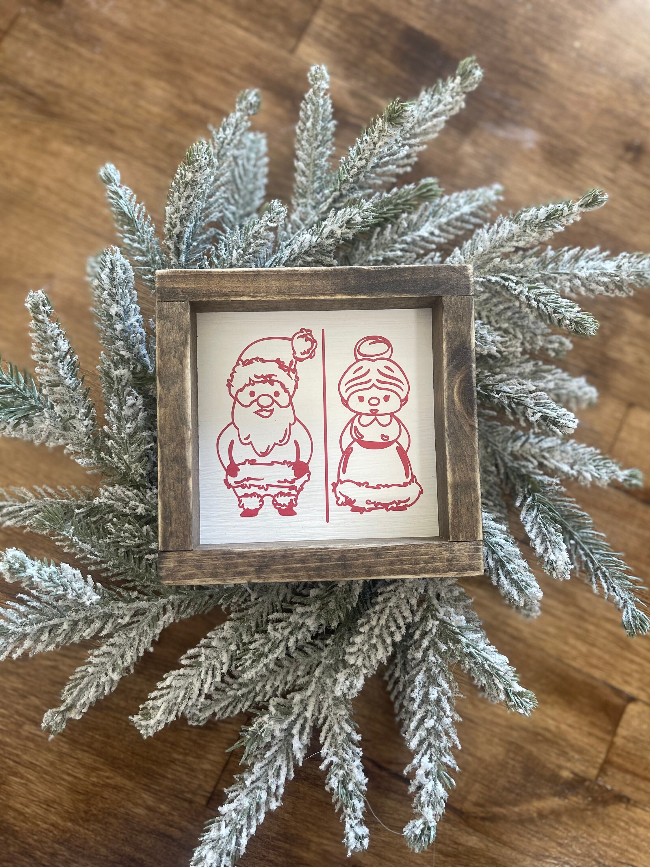 Christmas Bathroom Sign - Mr. and Mrs. Claus Restroom Decor - Kids ...