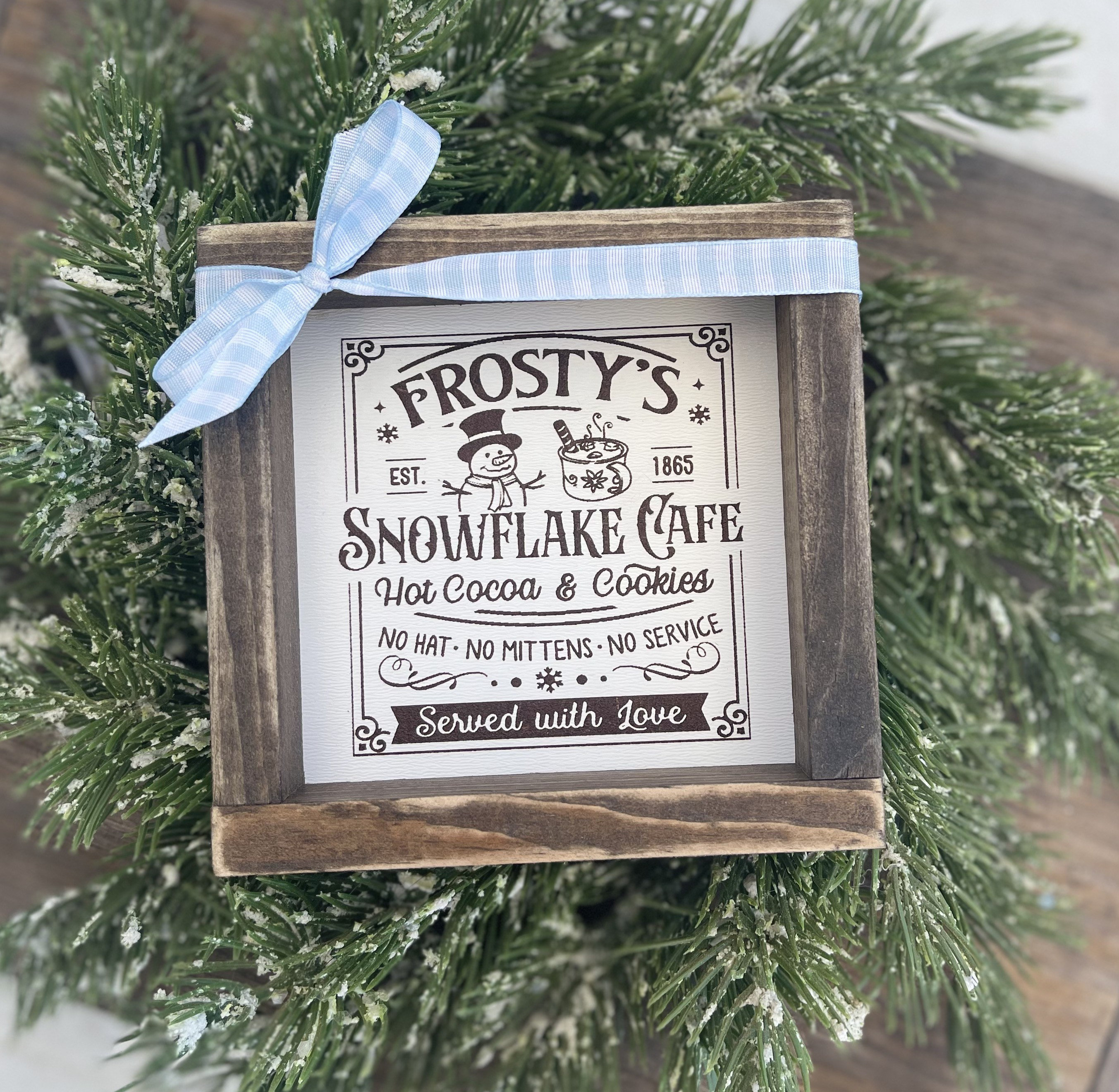 Frosty's Snowflake Cafe Farmhouse Decor Winter Kitchen - Etsy