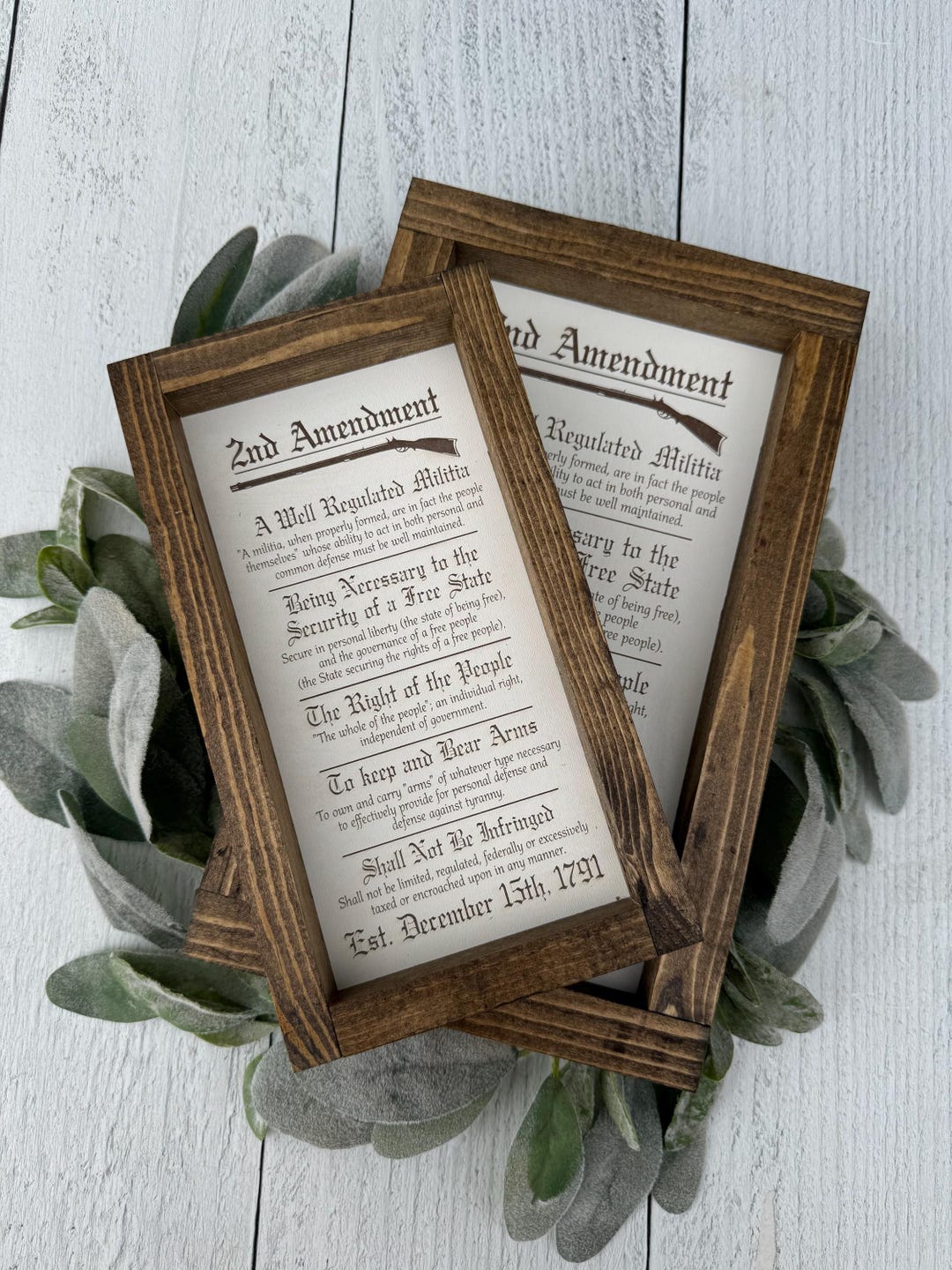 2nd Amendment Rustic Farmhouse Patriotic Wall Decor Sign - Etsy