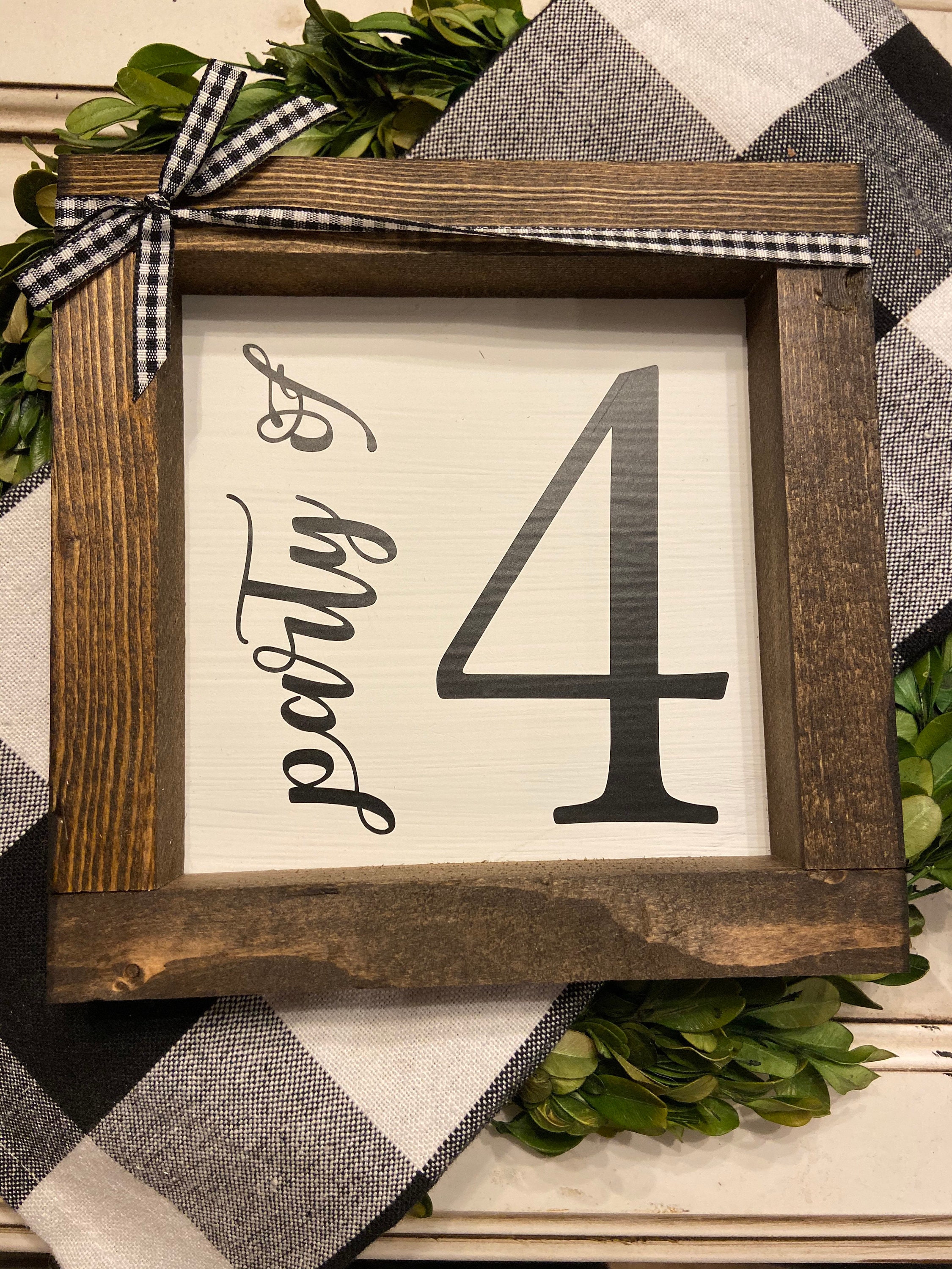 Party of 3 4 5 6 7 8 Farmhouse Family Sign Gallery Wall - Etsy