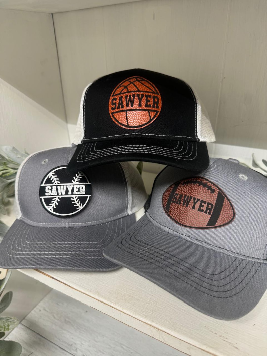 Kids Sports Baseball Trucker Cap - Football, Basketball, Custom Name or ...