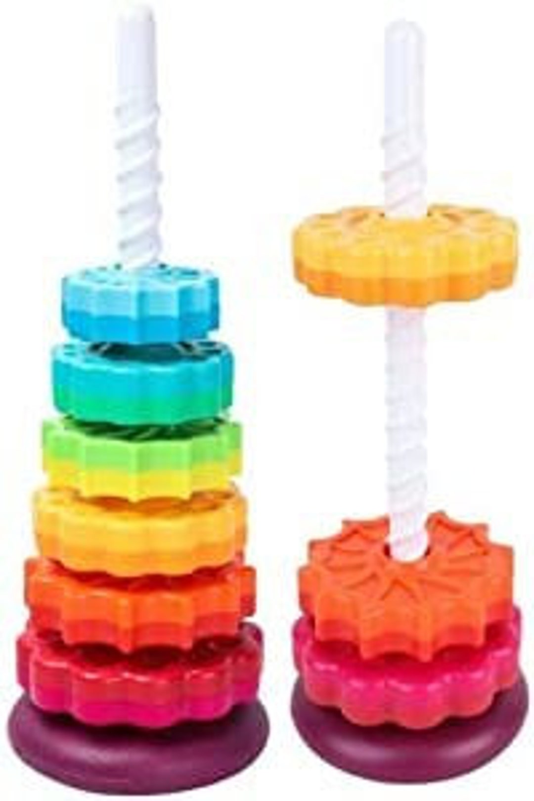 Borncare Kids Spinning Spiral Stacking Toy for Baby Toddler Kids ...